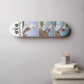 Modern Skater Dad Photo Collage Skateboard | Zazzle