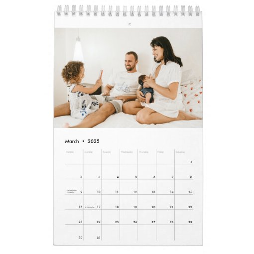 Modern Sketchy Calligraphy New Year Photo Maroon Calendar | Zazzle