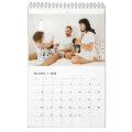 Modern Sketchy Calligraphy New Year Photo Maroon Calendar | Zazzle