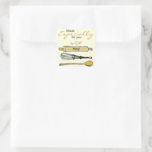 Modern Sketchy Kitchen Gift Stickers | Zazzle