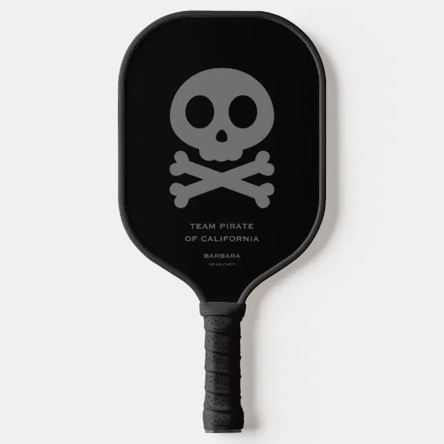 Modern Skull Bones Pickleball Team Family Grey Pickleball Paddle | Zazzle