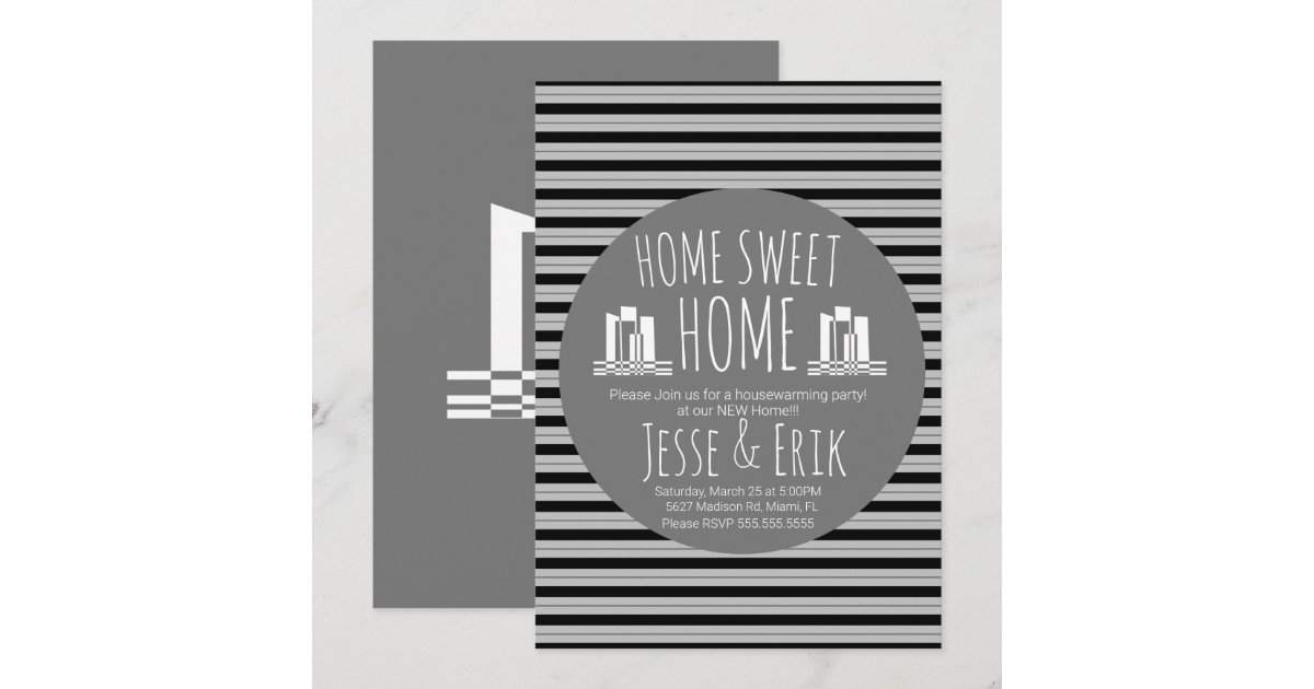 Modern Skyline Homes Housewarming Party Invitation | Zazzle