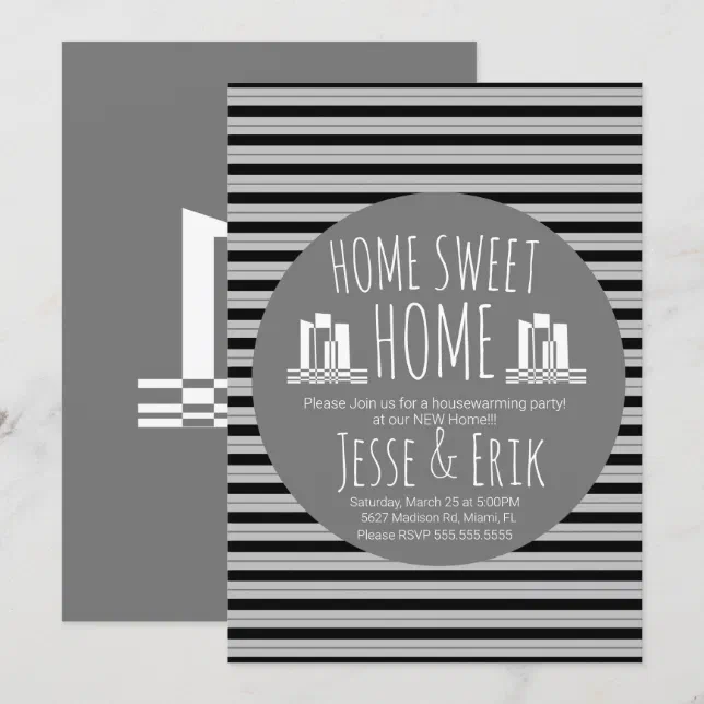 Modern Skyline Homes Housewarming Party Invitation | Zazzle