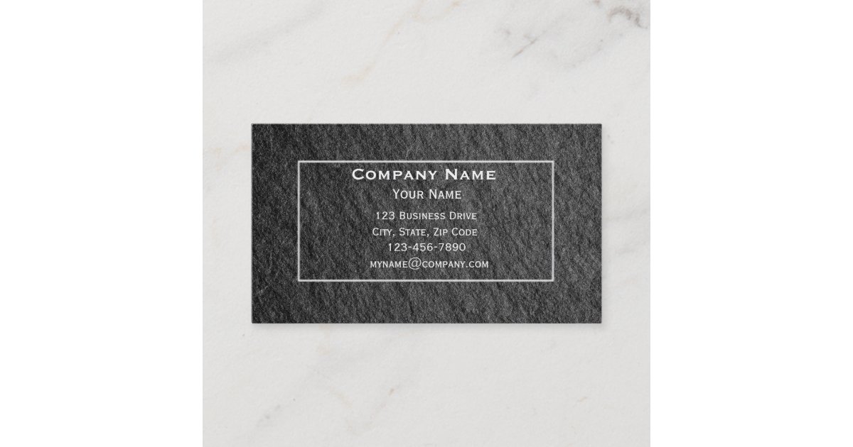 Modern Slate Business Card | Zazzle