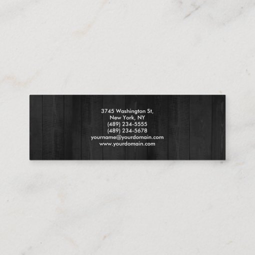 Modern Slim Monogram Trendy Floor Grey Plain Mini Business Card | Zazzle