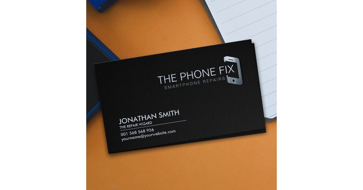 Modern Smartphone Repair Business Card | Zazzle