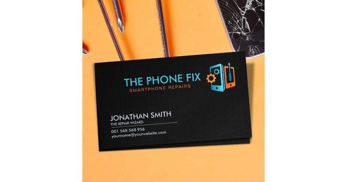 Modern Smartphone Repair Business Card | Zazzle