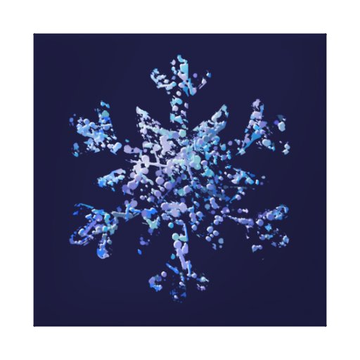 Modern Snowflake Art Canvas Prints | Zazzle