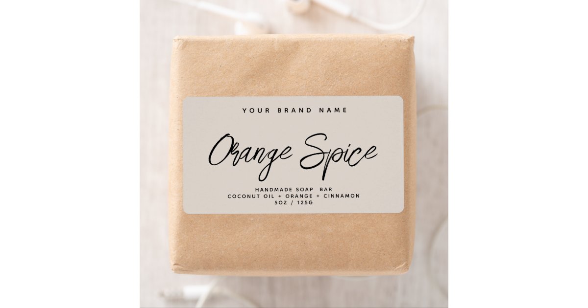 Modern soap simple elegant cosmetics label | Zazzle