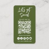 Modern Social Media QR Code Connect With Us Business Card | Zazzle