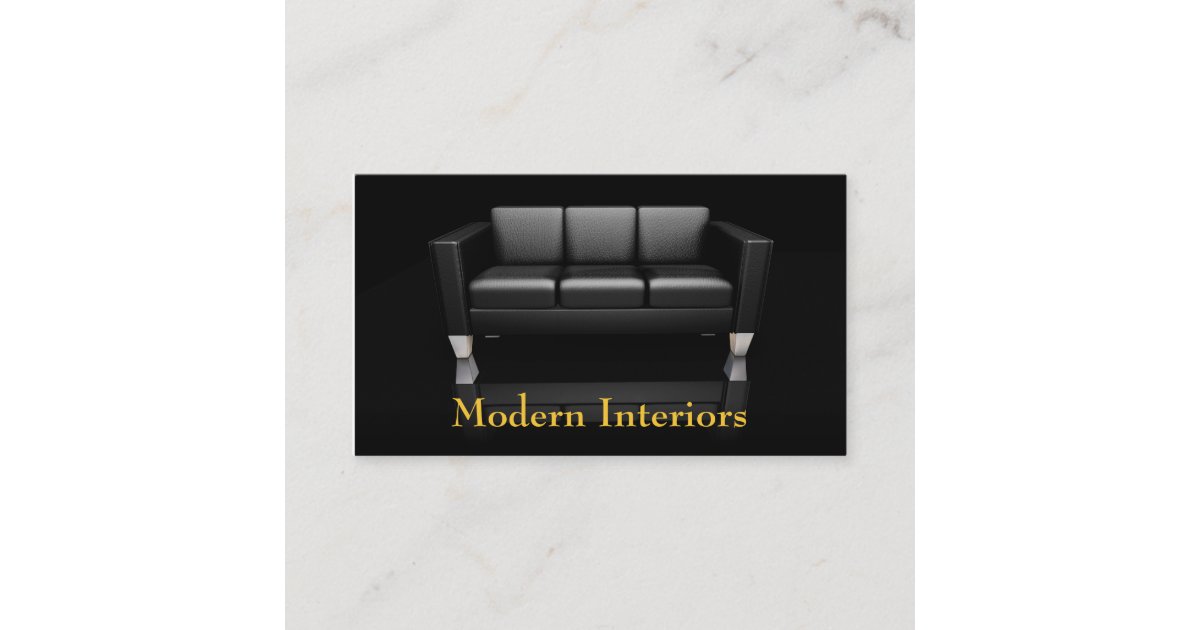 Modern Sofa Business Card | Zazzle