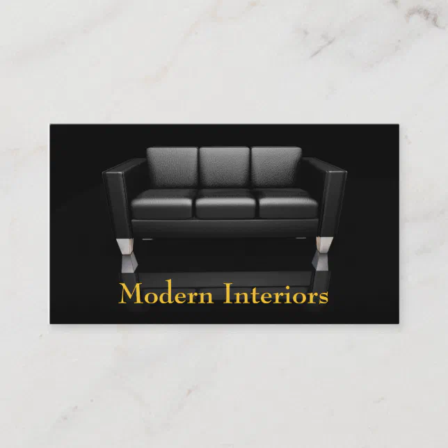 Modern Sofa Business Card | Zazzle