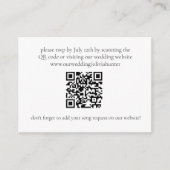 Modern Song Request QR Code RSVP Enclosure Card | Zazzle