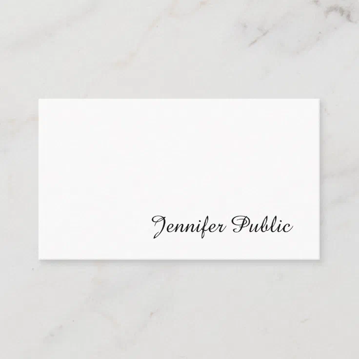 Modern Sophisticated Handwritten Script Sleek Business Card | Zazzle