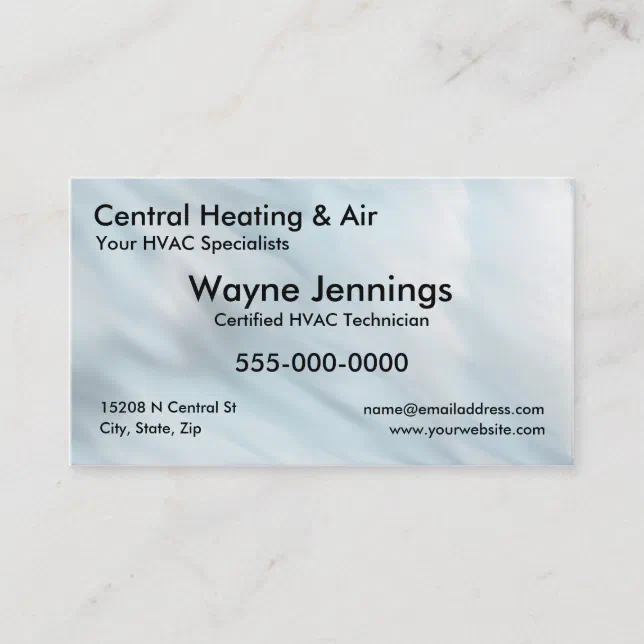 Modern Sophisticated Professional HVAC Business Card | Zazzle