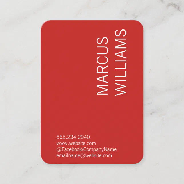 Modern Sophisticated / Red / Black Business Card | Zazzle