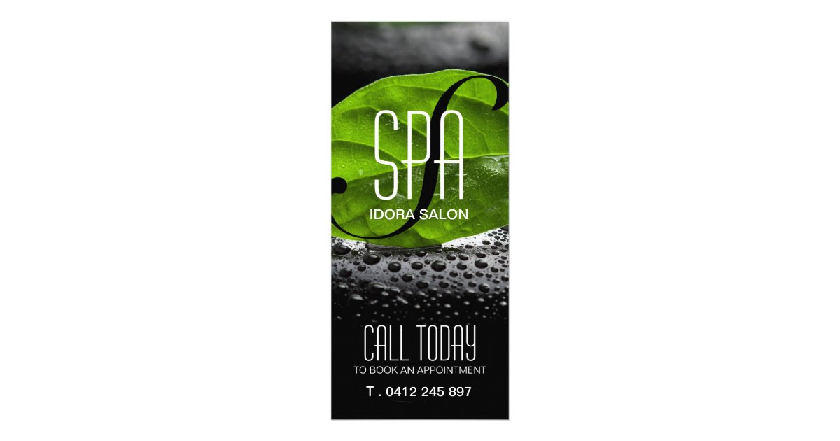 Modern Spa Rack Card | Zazzle