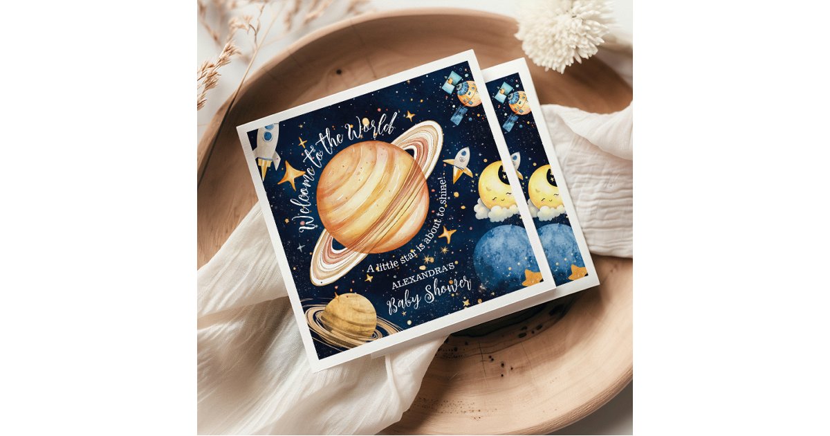 Modern Space Outer Galaxy Napkins | Zazzle