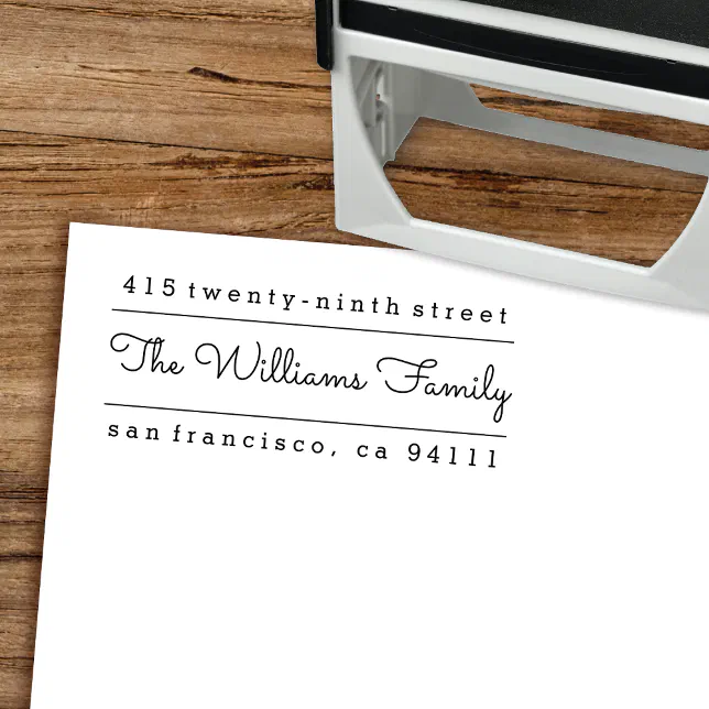 Modern Split Address Self-Inking Return Address Self-inking Stamp | Zazzle