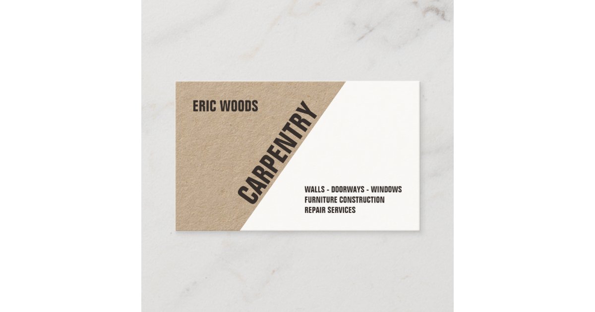 Modern split look business card | Zazzle