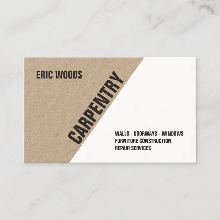 Modern split look business card | Zazzle