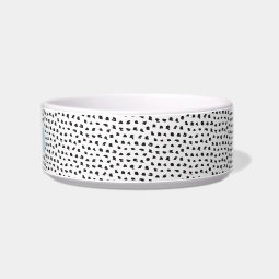 Modern Splotchy Pattern | Personalized | Blue Bowl | Zazzle