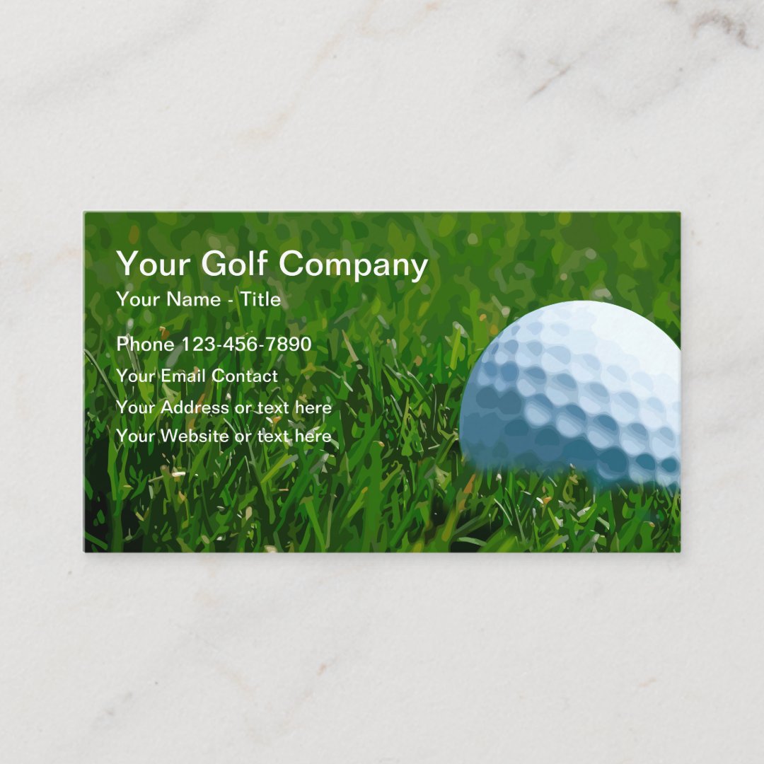 Modern Sports Golf Business Card | Zazzle