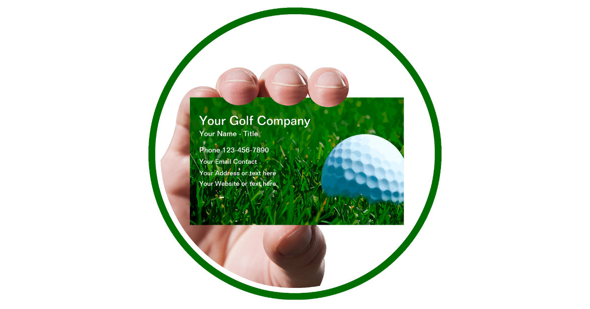 Modern Sports Golf Business Card | Zazzle