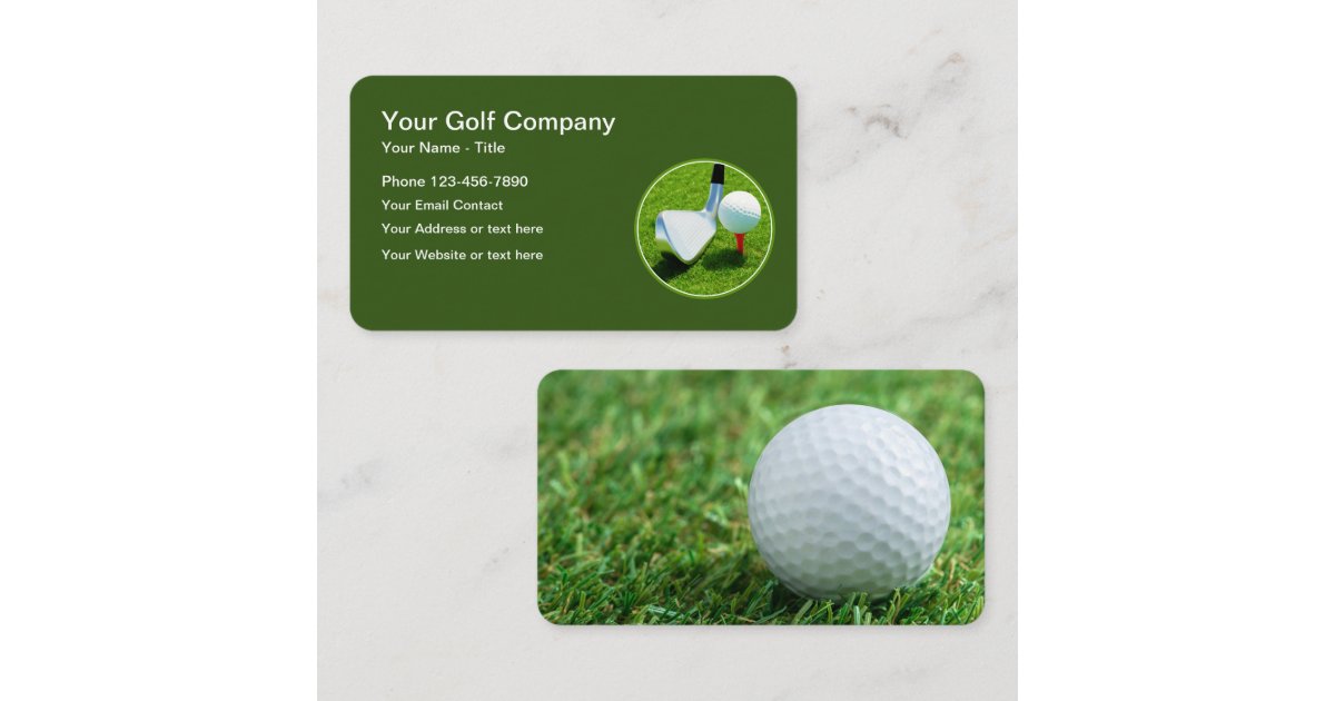 Modern Sports Golf Theme Business Cards | Zazzle