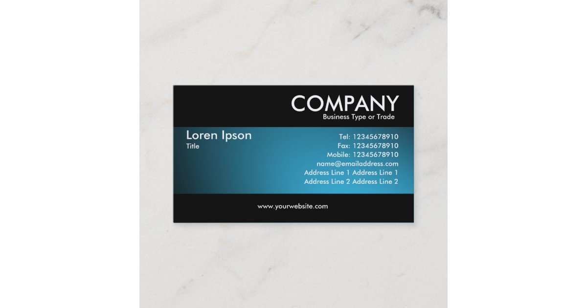 Modern - Spotlit Sky Blue Business Card | Zazzle