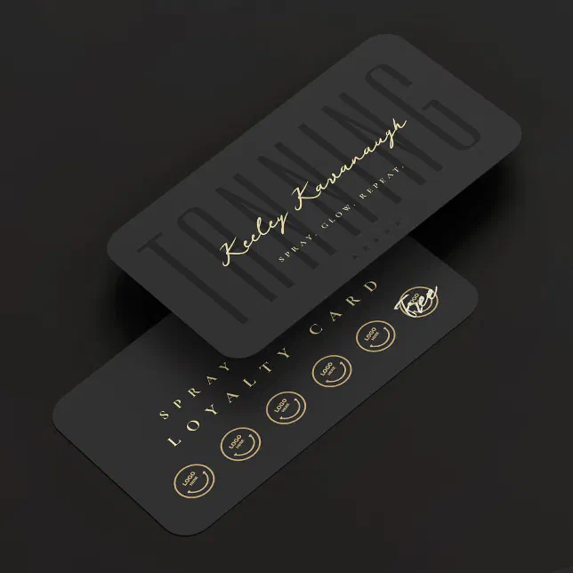 Modern Spray Tan Tanning Specialist Loyalty Card | Zazzle