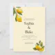 Modern Spring Themed Lemon Citrus Yellow Wedding Invitation | Zazzle