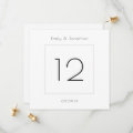 Modern Square Photo Wedding Table Number Card | Zazzle