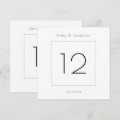 Modern Square Photo Wedding Table Number Card | Zazzle
