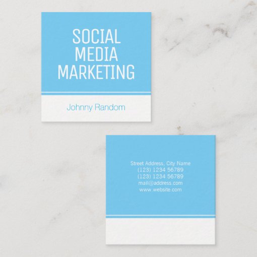 Modern stand out cover square business card | Zazzle