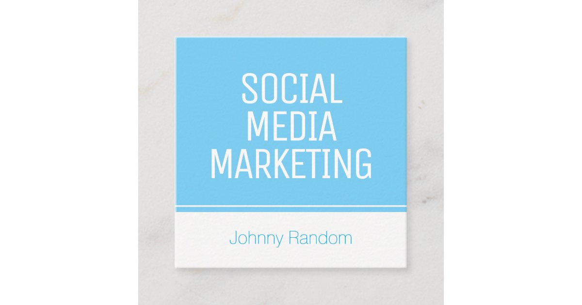 Modern stand out cover square business card | Zazzle