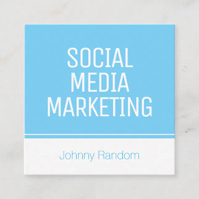 Modern stand out cover square business card | Zazzle