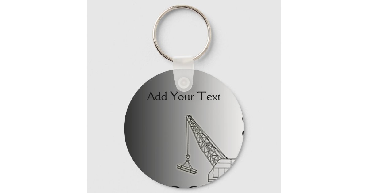 Modern Steel Construction Keychain | Zazzle
