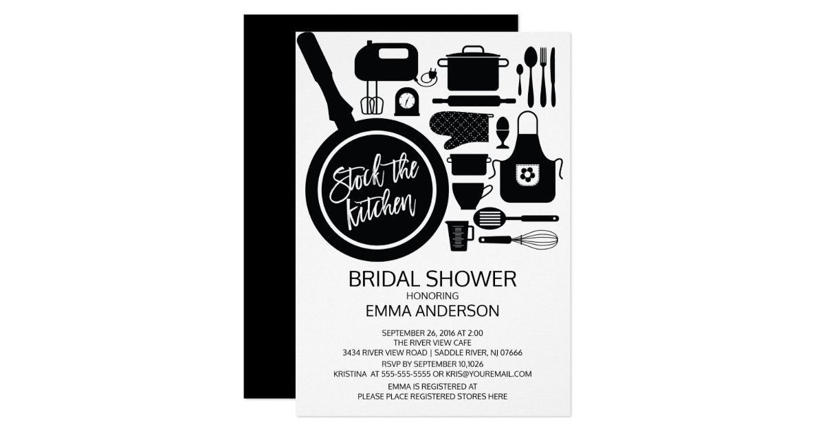 Modern Stock The Kitchen Bridal Shower Invitation