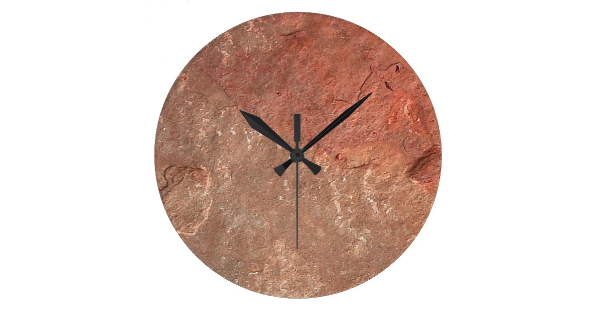 Modern Stone Look Wall Clock | Zazzle.com