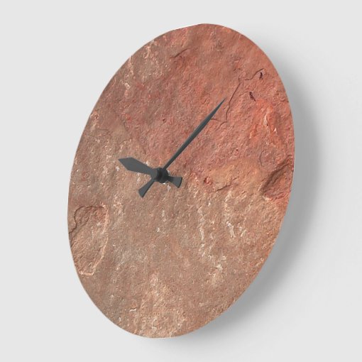 Modern Stone Look Wall Clock | Zazzle