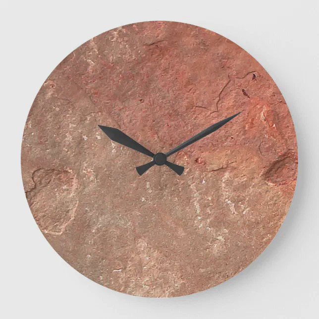 Modern Stone Look Wall Clock | Zazzle