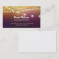 Modern string lights business card | Zazzle