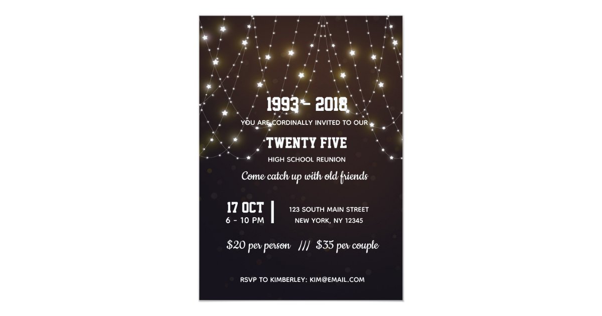 Modern string lights invitation | Zazzle.com