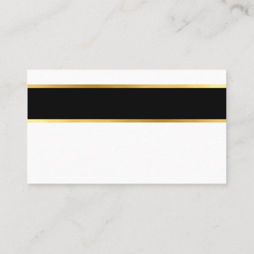 MODERN STRIP band simple stylish black gold Business Card | Zazzle