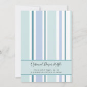 Modern stripe baby shower with diaper raffle invitation | Zazzle