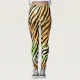 Modern Striped tiger skins Print big cats feline a Leggings | Zazzle