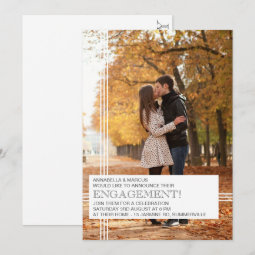 Modern Stripes Engagement Party Photo Invitation | Zazzle
