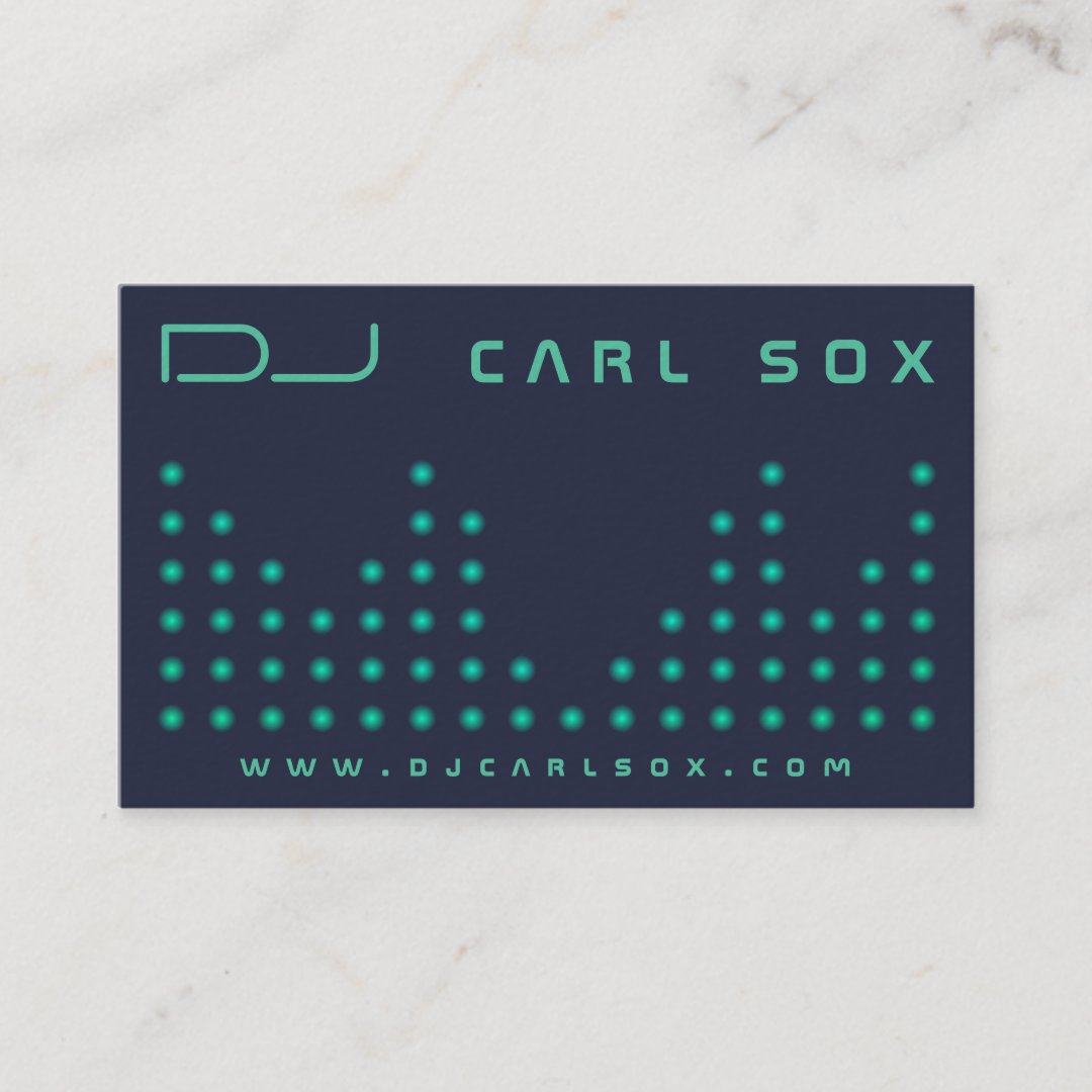 Modern style equalizer dots lights business card | Zazzle