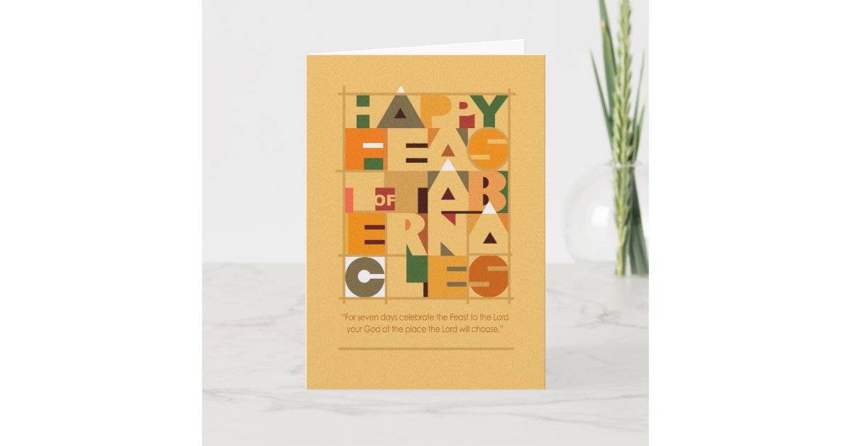 Modern Style Feast Greeting Card | Zazzle